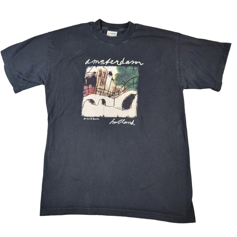 Vintage Amsterdam Holland Mark Raven Art Print T-Shir… - Gem